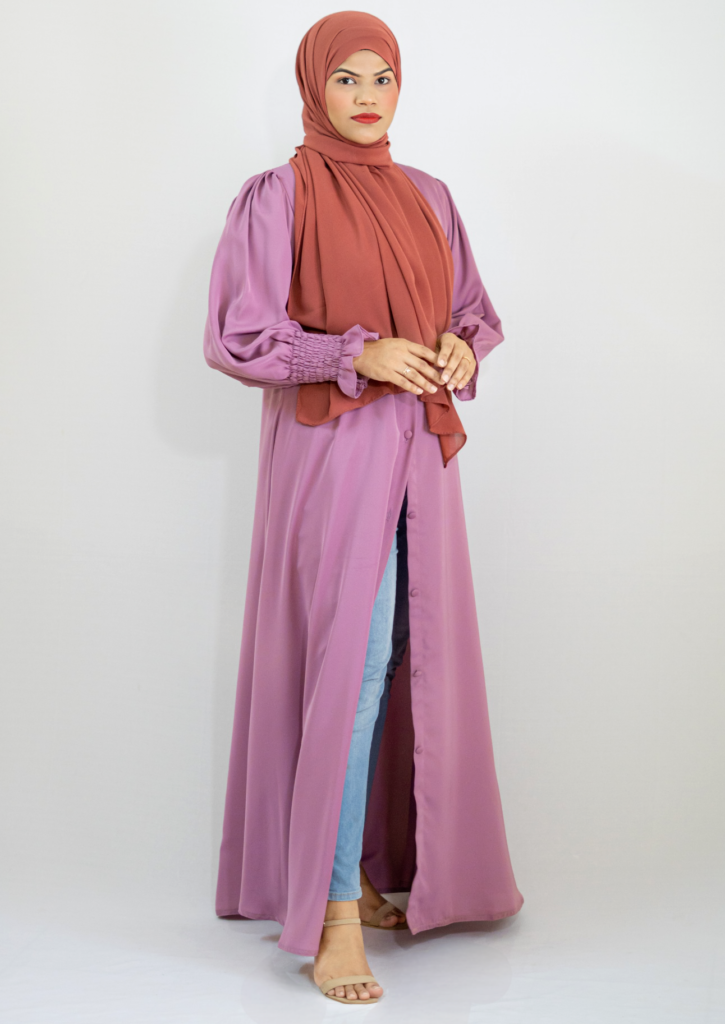 Imported Nida Fabric Simple Plain Daily Wear Front Open Burkha – Abaya ...